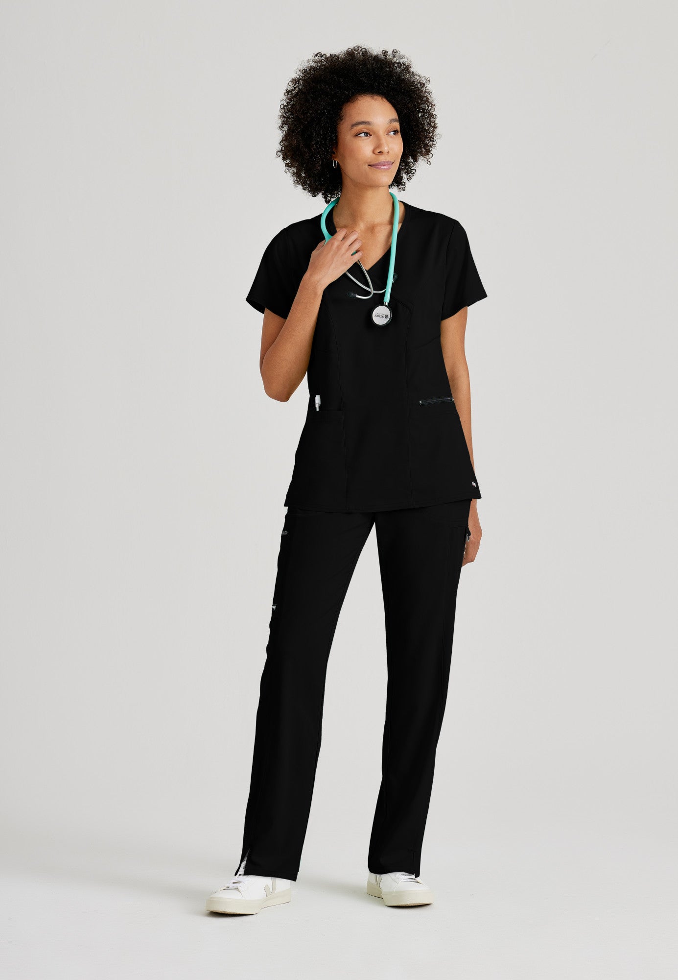 GRST001+GRSP500 Grey's Anatomy Scrub Spandex Stretch Scrub Set (XXS ...
